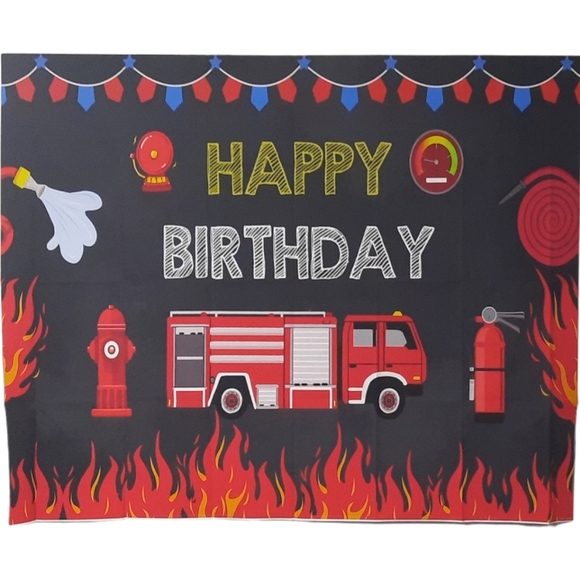 Party Supplies | Fireman Birthday Banner | Poshmark